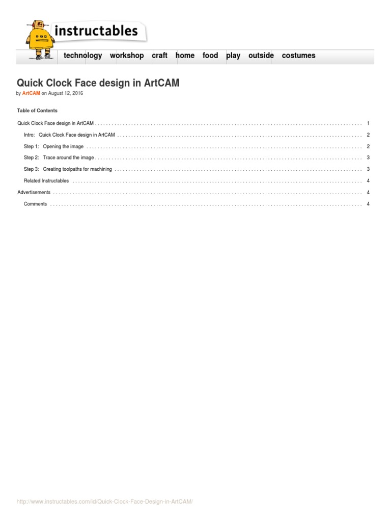 Quick Clock Face Design in ArtCAM PDF | PDF | Computing And Information ...