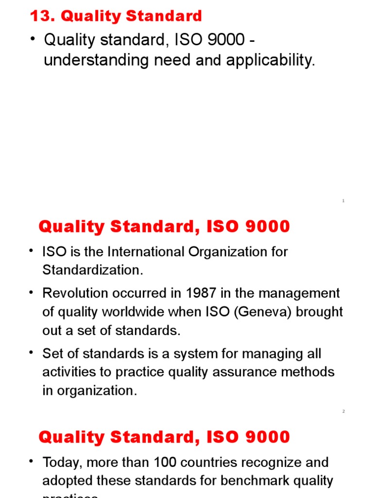 ISO 9000 Quality Management Overview | PDF | Iso 9000 | Quality ...