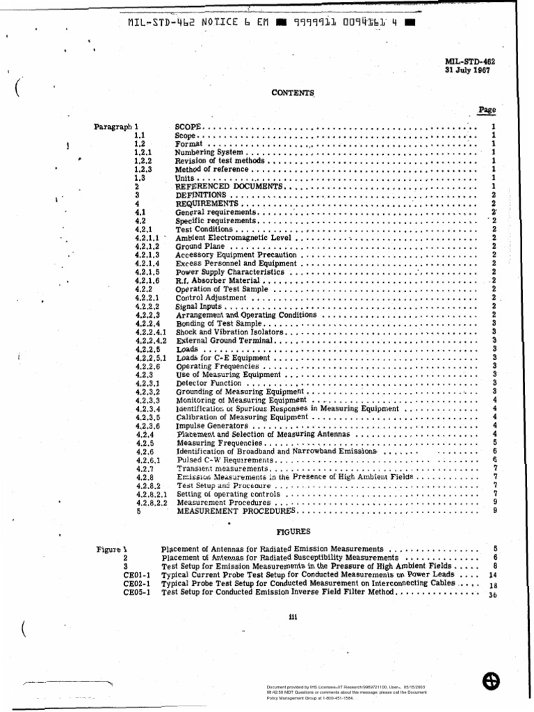 Mil STD 462 PDF | PDF | Electromagnetic Interference | Hertz