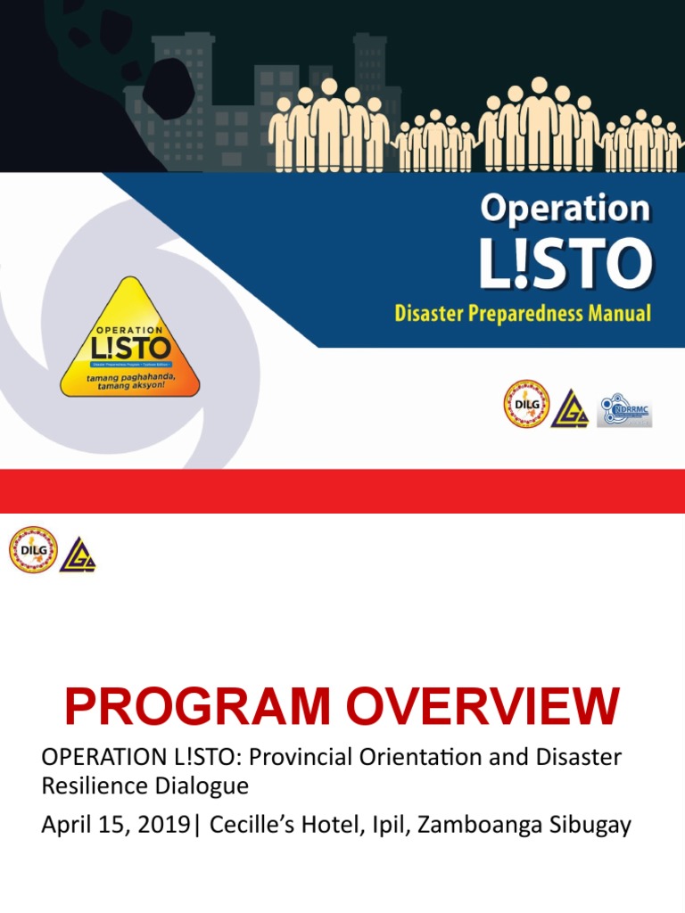 Operation Listo Disaster Preparedness Manual Presentation Final ...