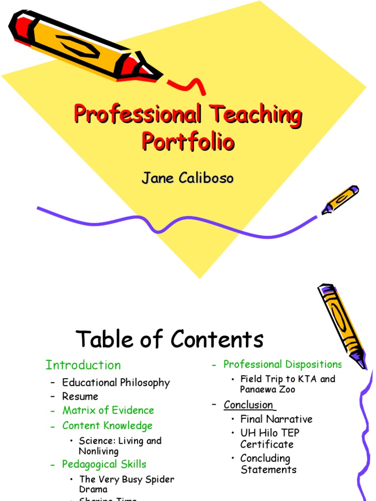 Professional Teaching Portfolio | PDF | Teachers | Pedagogy