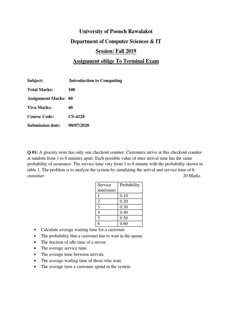 Simulation and Modeling Paper | PDF | Point Of Sale | Time