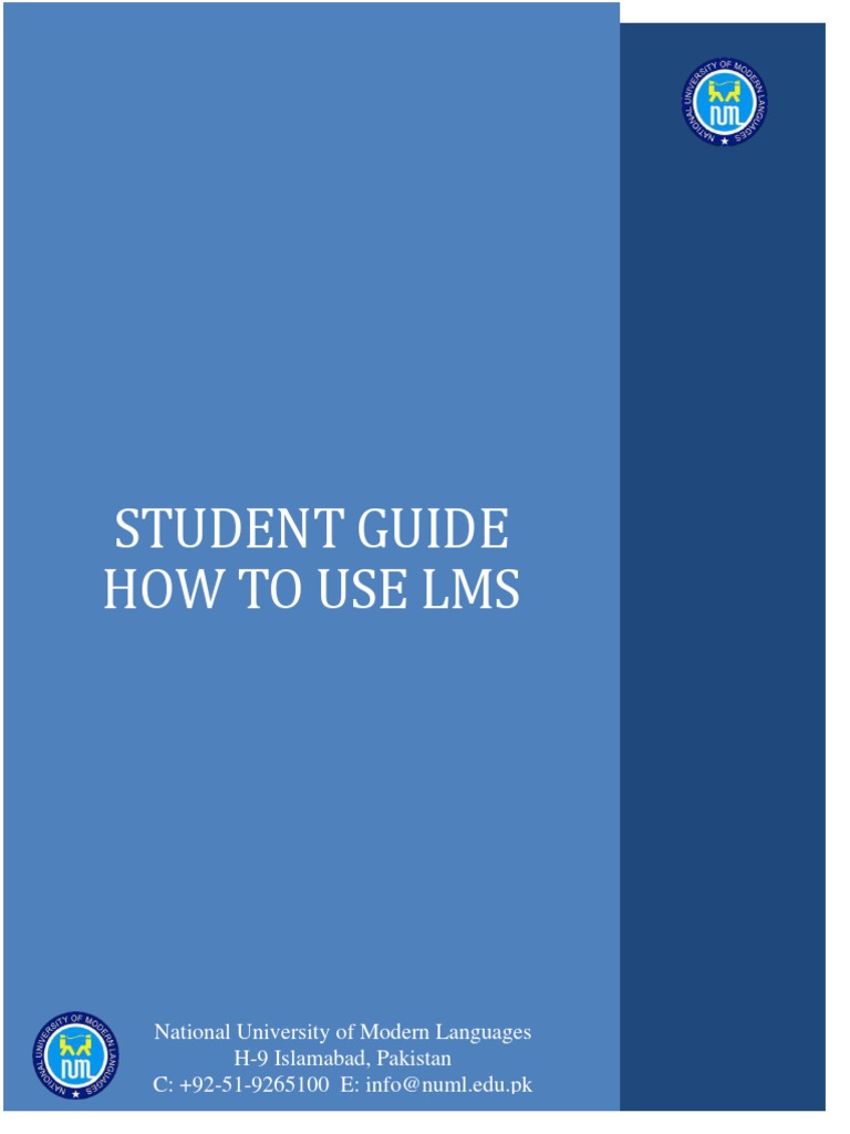 NUML LMS Student Guide | PDF | Password | Login