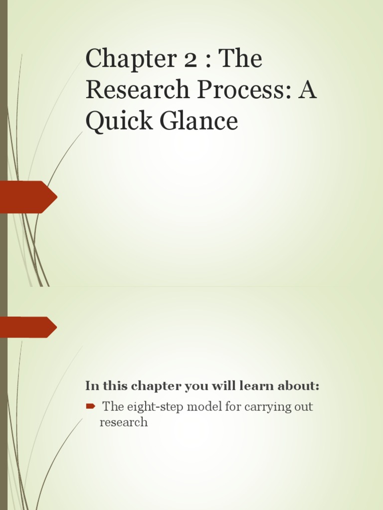Chapter 2 The Research Process A Quick Glance PDF | PDF | Qualitative ...