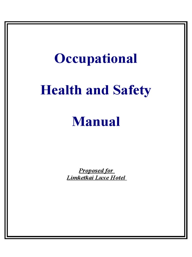 OHS Manual for Limketkai Luxe Hotel | PDF | Occupational Safety And ...