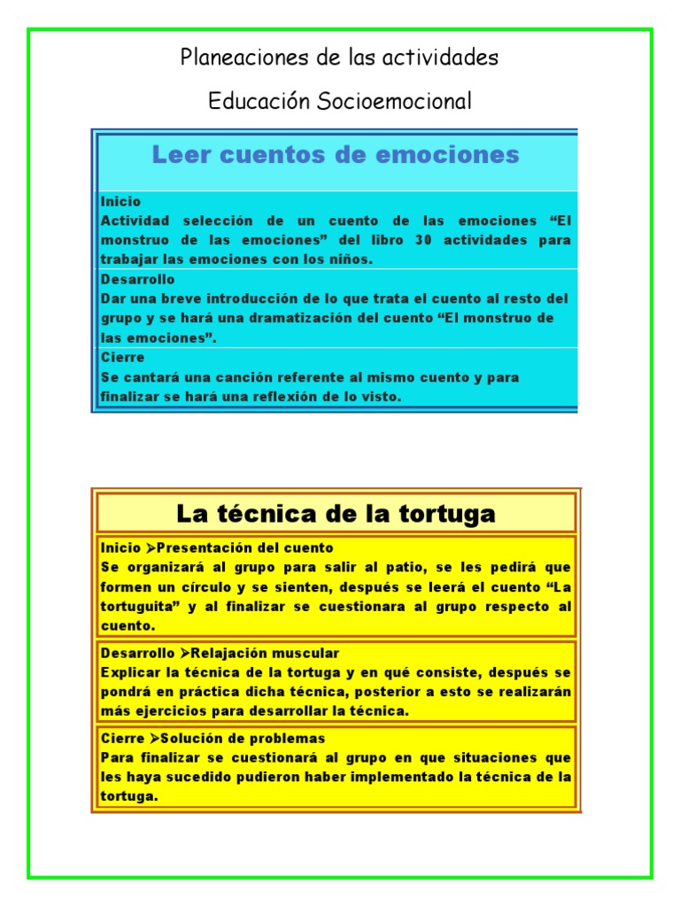 Planeaciones Educaciòn Socioemocional | PDF