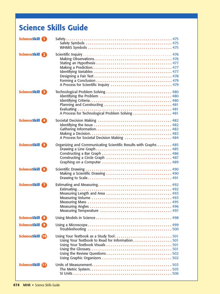 Science Skills Guide: Skill | PDF | Hypothesis | Experiment