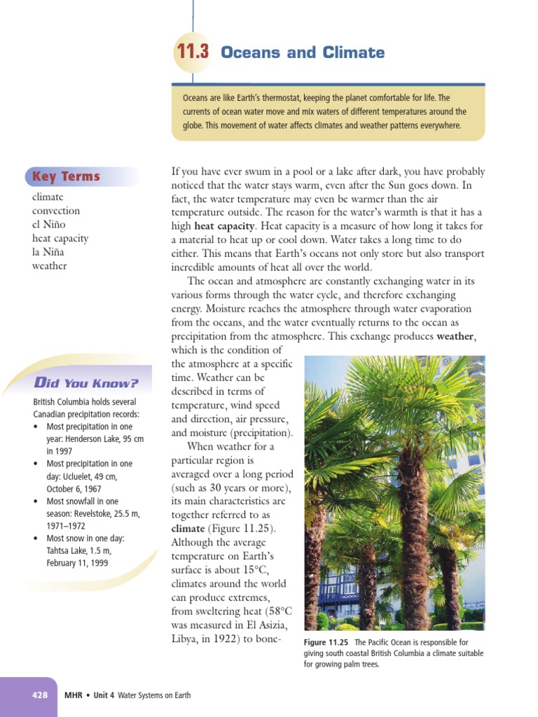 Oceans and Climate: Key Terms | PDF | El Niño | Weather