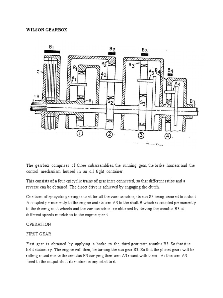 Wilson Gearbox | PDF | Transmission (Mechanics) | Kinematics