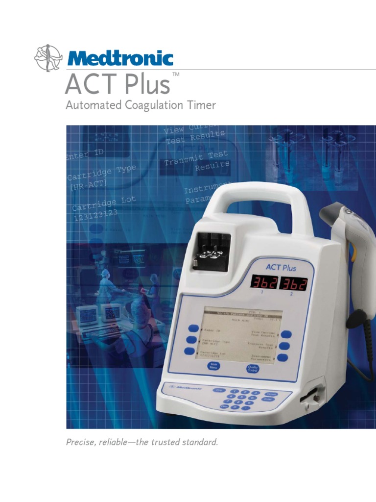 ACT Plus: Automated Coagulation Timer | PDF | Percutaneous Coronary ...