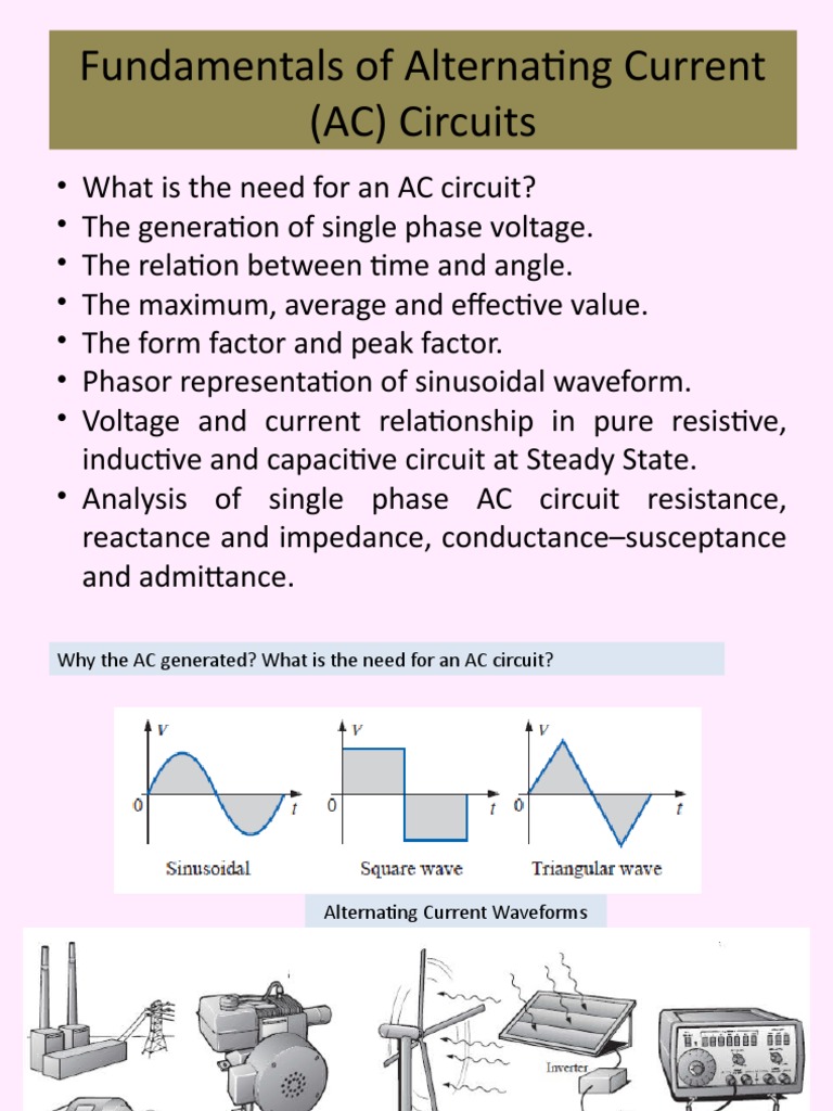 Lect 2-1-1 Modefied AC Fundamentals | PDF | Electromagnetic Induction | Inductor