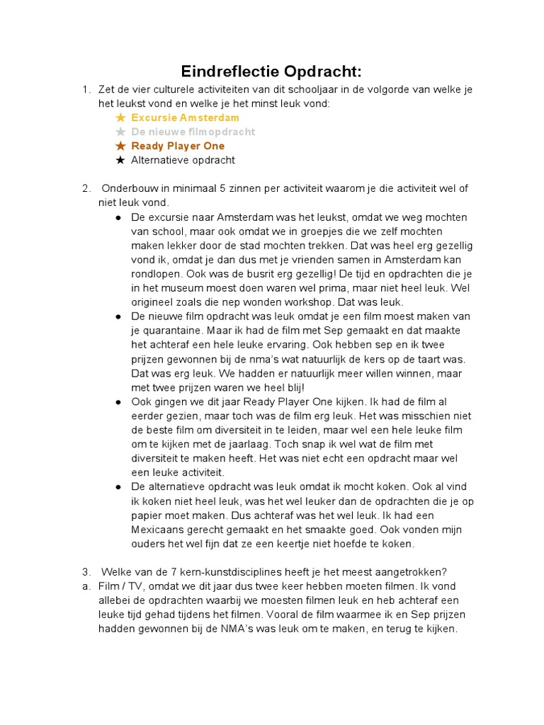 CKV Cultureel Zelfportret 2 | PDF