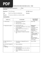 SOP of Washing Dishes | PDF | Dishwasher