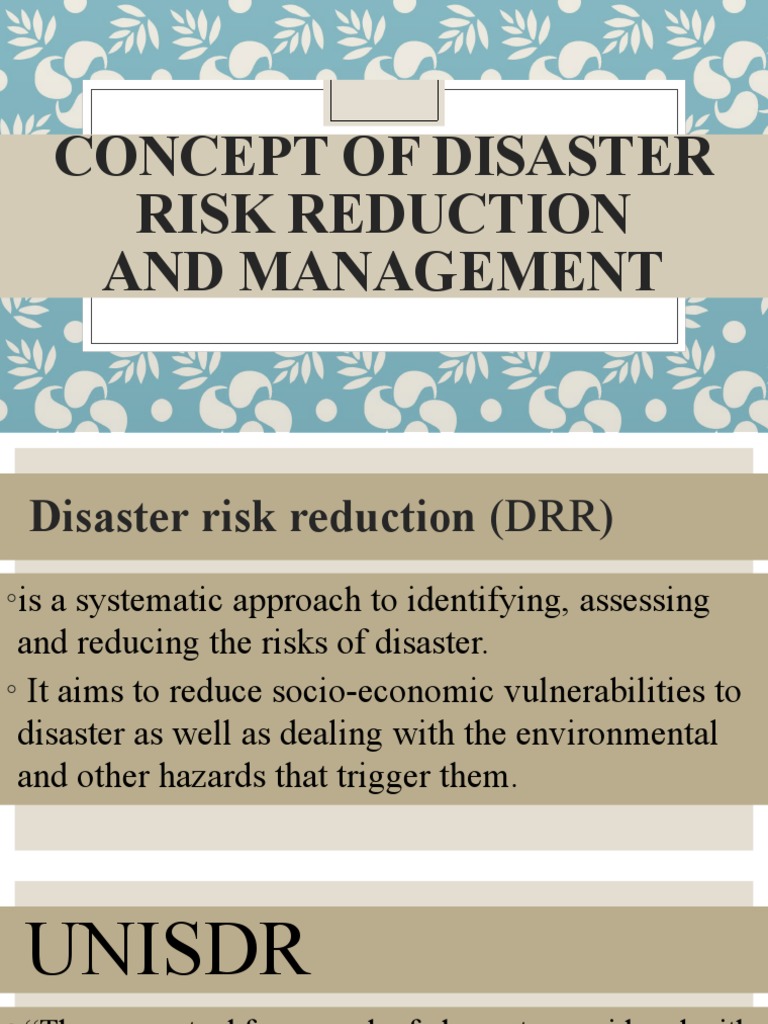 DRRR Module 8 Concept of Disaster Risk Reduction and Management | PDF ...