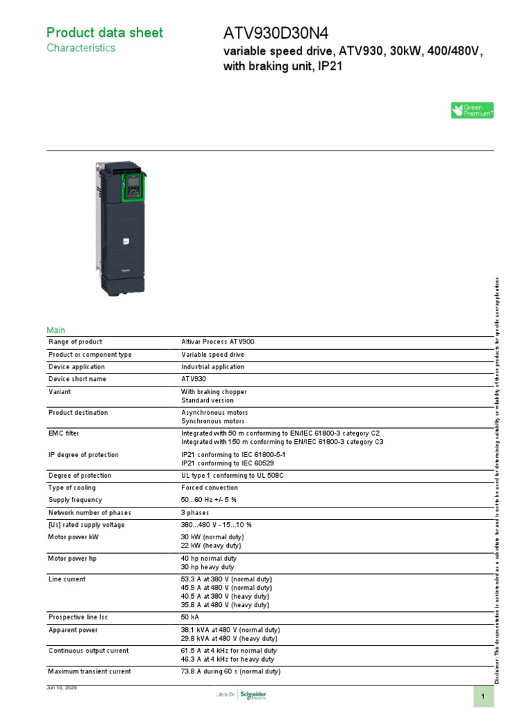 Altivar Process ATV900 - ATV930D30N4 PDF | PDF | Electric Motor | Relay