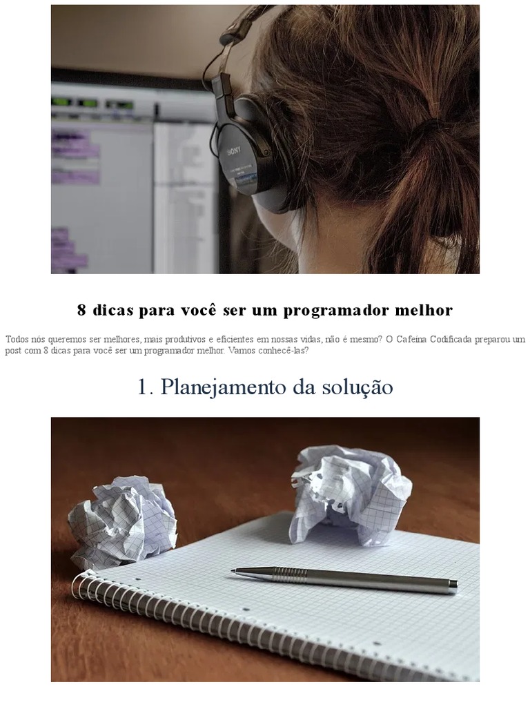 8 Dicas para Você Ser Um Programador Melhor PDF | PDF | Lógica ...