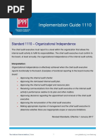 IG1100 2016 11 - Independence and Objectivity | PDF | Internal Audit | Audit