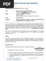 RA 9516 IRR On Controlled Chemicals | PDF | Business