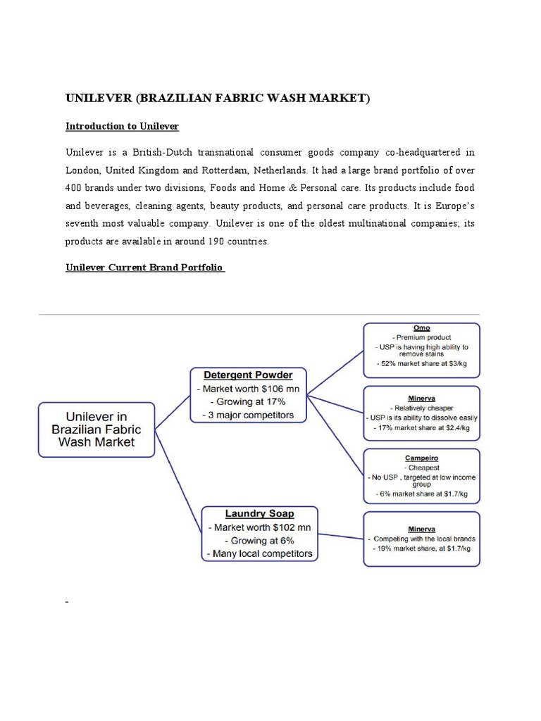 Unilever Case Study Brazil Ariel Solved | PDF | Unilever | Brand