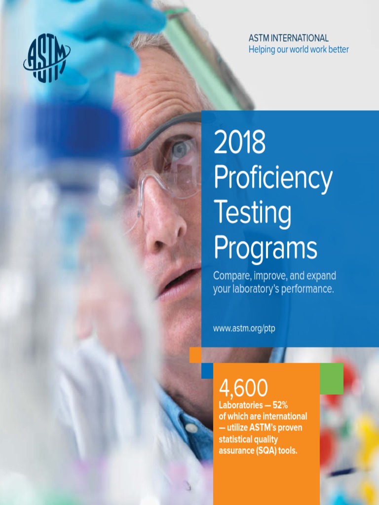 2018 Proficiency Testing Programs: Helping Our World Work Better | PDF ...