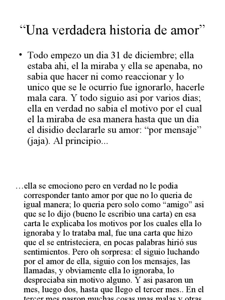 Una Verdadera Historia de Amor | PDF | Amor