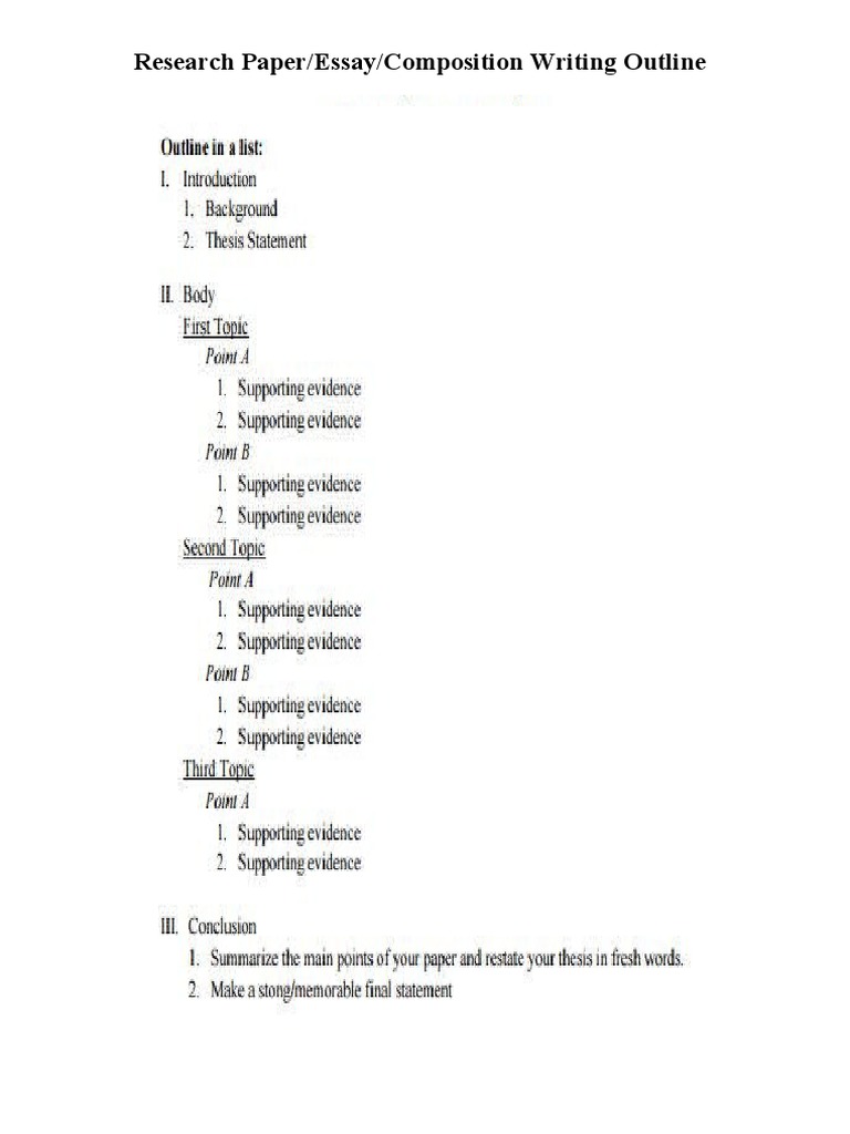 Effective Research Paper Outline Guide | PDF