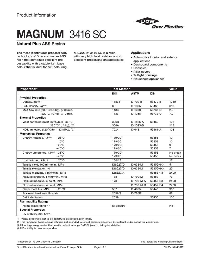 Magnum 3416 SC: Product Information | PDF | Waste Management | Dow ...
