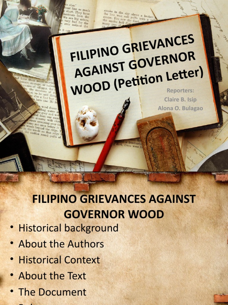Filipino Grievan CES Against Govern OR Wood (Petition Letter) | PDF ...