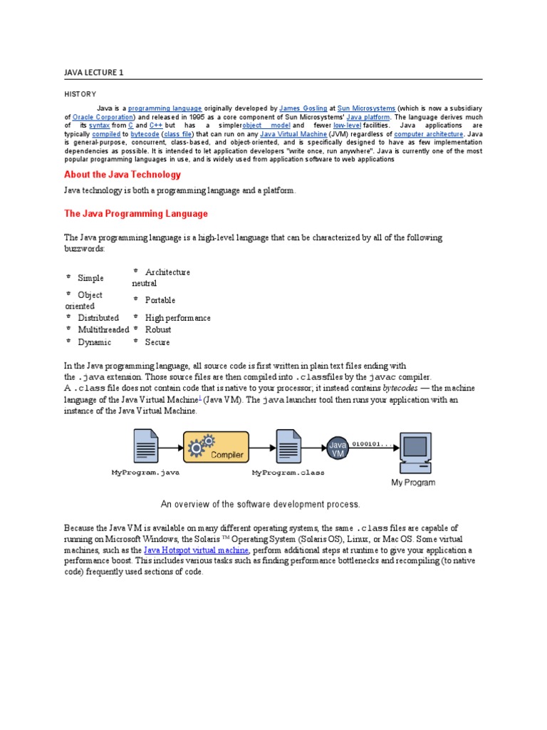 About The Java Technology Pdf Java Programming Language