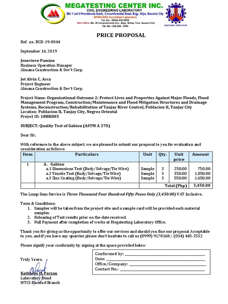 Mega Testing For Gabions PDF | PDF | Nature | Business