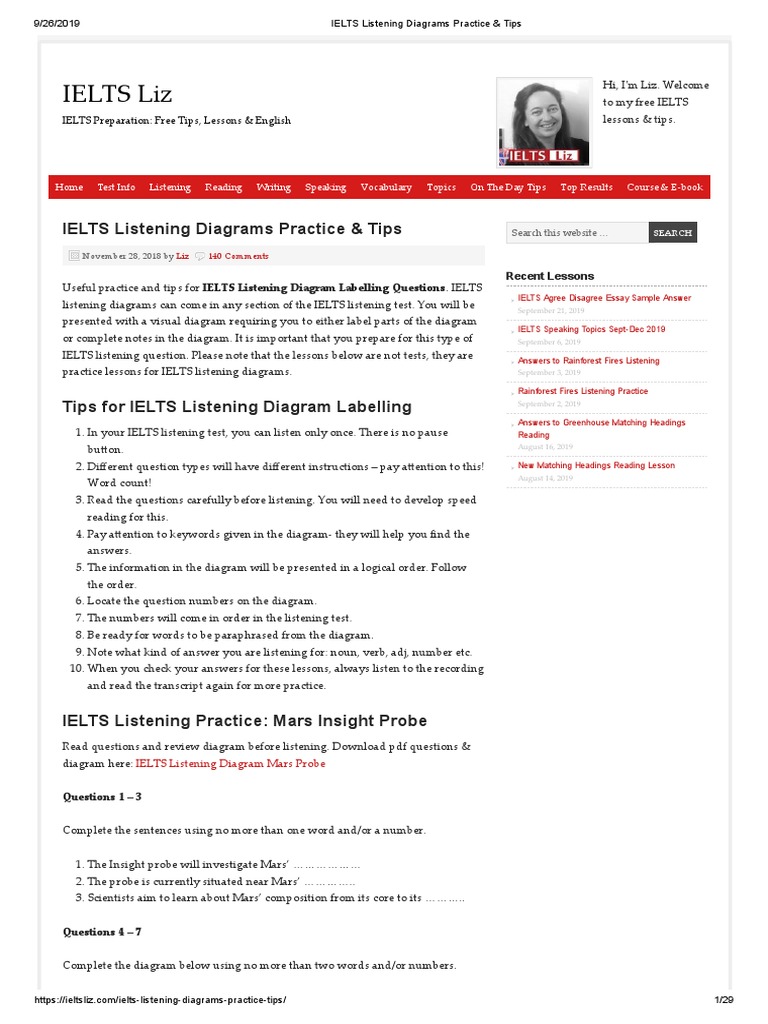 IELTS Listening Diagrams Practice & Tips PDF | PDF | International ...