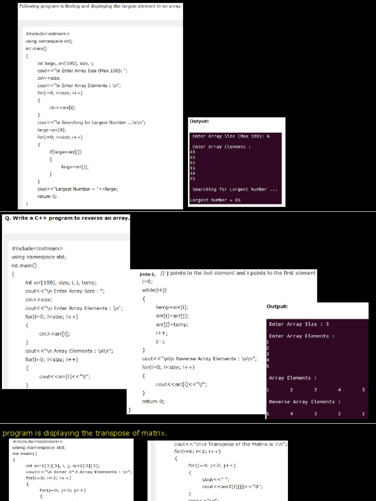Class 11 Important C++ Programs For Exam | PDF | Class (Computer ...