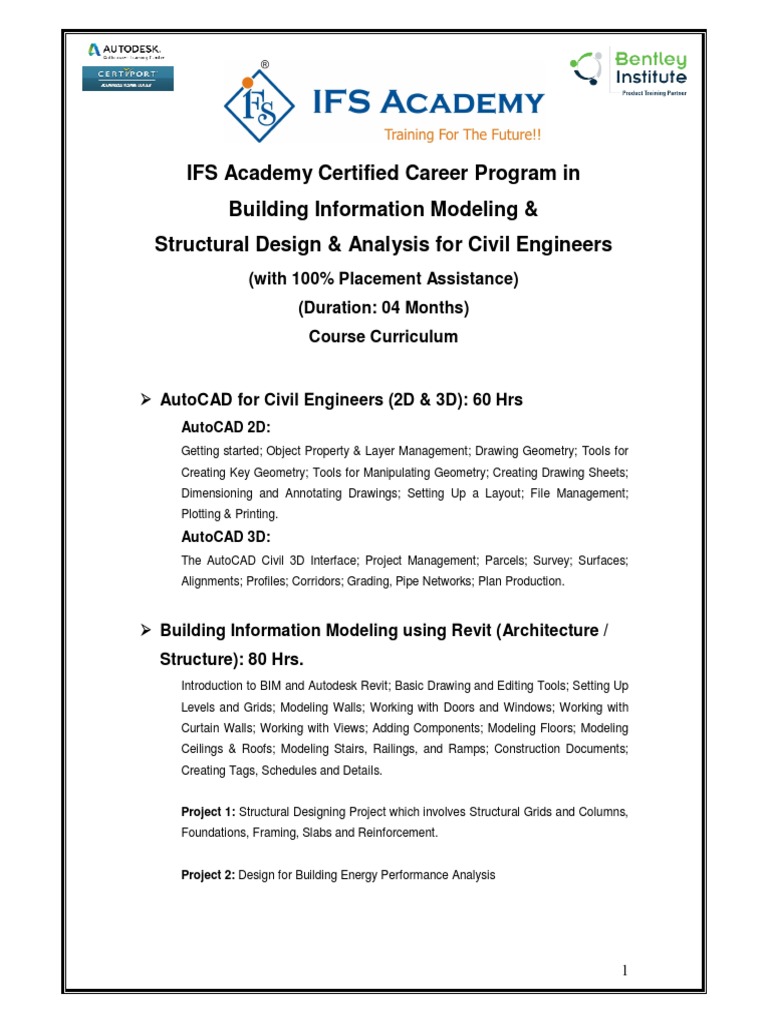 BIM Syllabus | Download Free PDF | 3 D Computer Graphics | Autodesk Revit