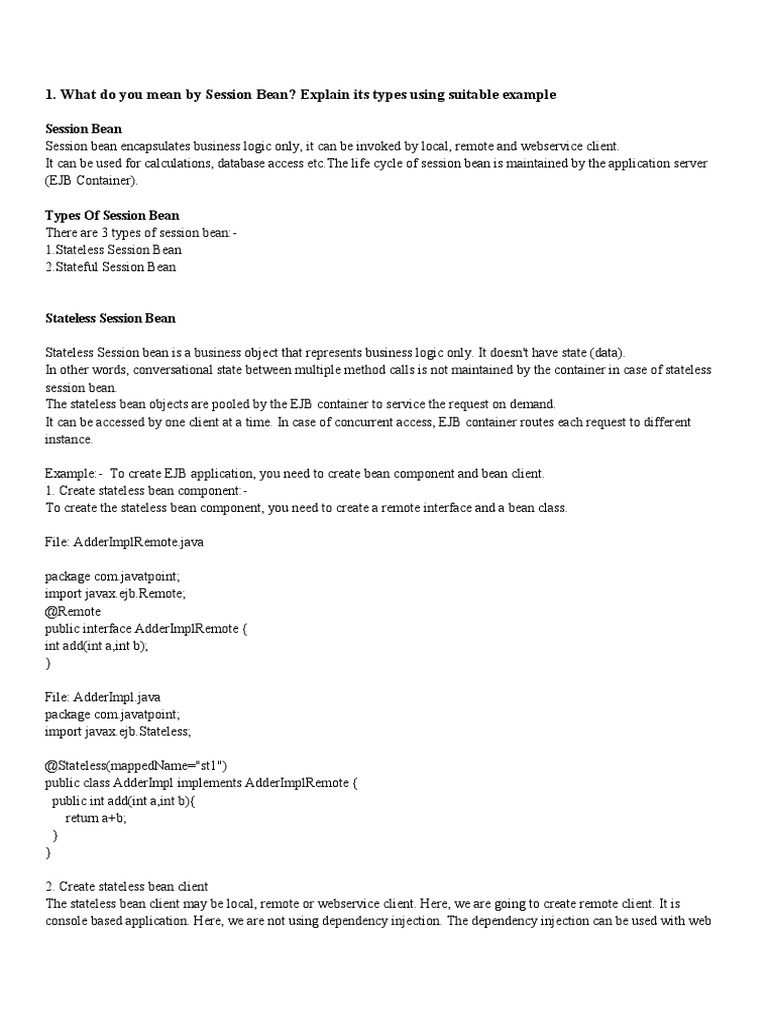 Web Tech Assignment 4 | PDF | Enterprise Java Beans | Computer Programming