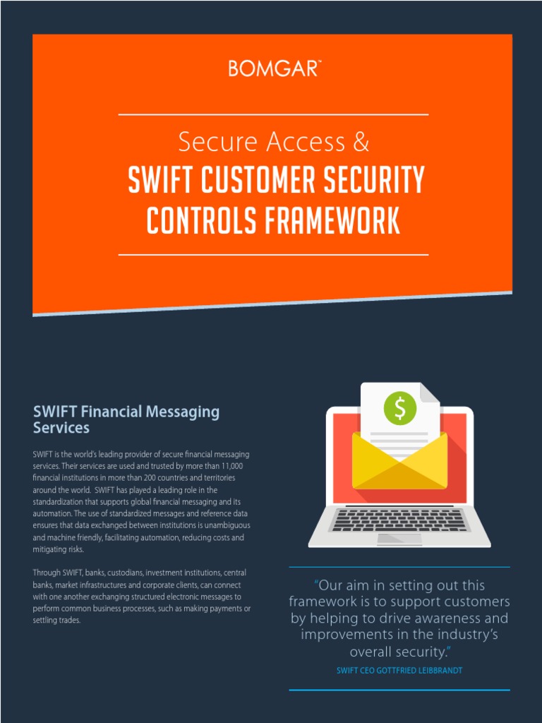 Swift Customer Security Controls Framework Secure Access And Pdf