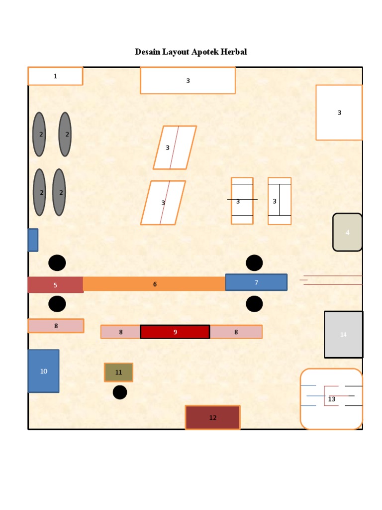 Desain Layout Apotek Herbal - KEL.B8-BKM4 | PDF