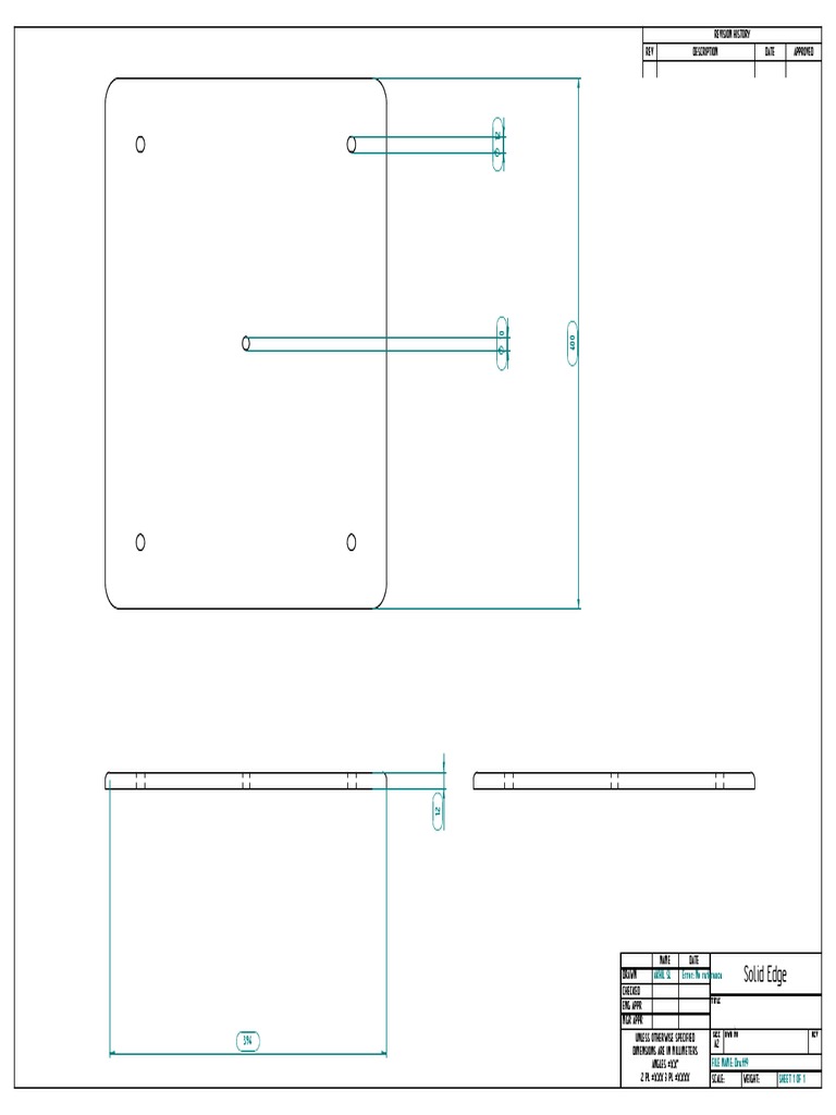 Top Plate Design Using Solid Edge | PDF