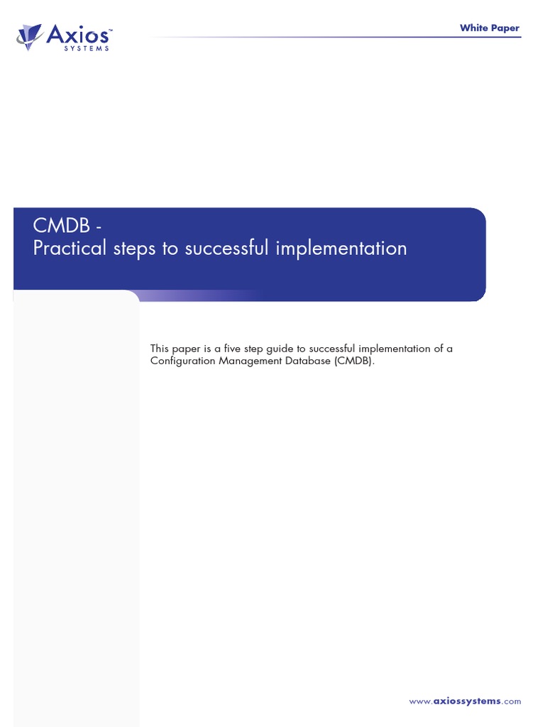 CMDB Practical Steps To Successful Implementation | PDF