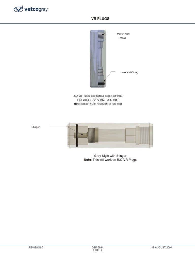 VR Vetco Gray Plug Operation Manual | PDF | Valve | Pipe (Fluid Conveyance)