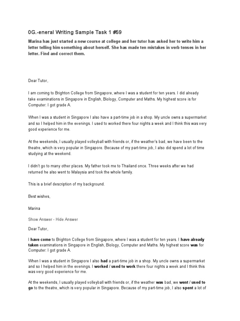 0g.-Eneral Writing Sample Task 1 #59: Show Answer - Hide Answer | PDF