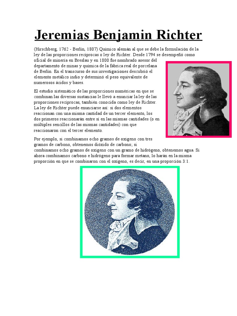 Jeremias Benjamin Richter | PDF | Filosofía | Historia