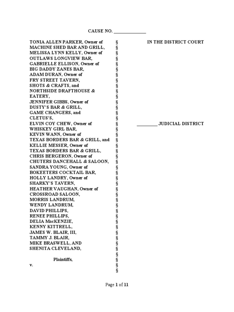 Plaintiffs Original Petition | PDF | Discovery (Law) | Social Institutions