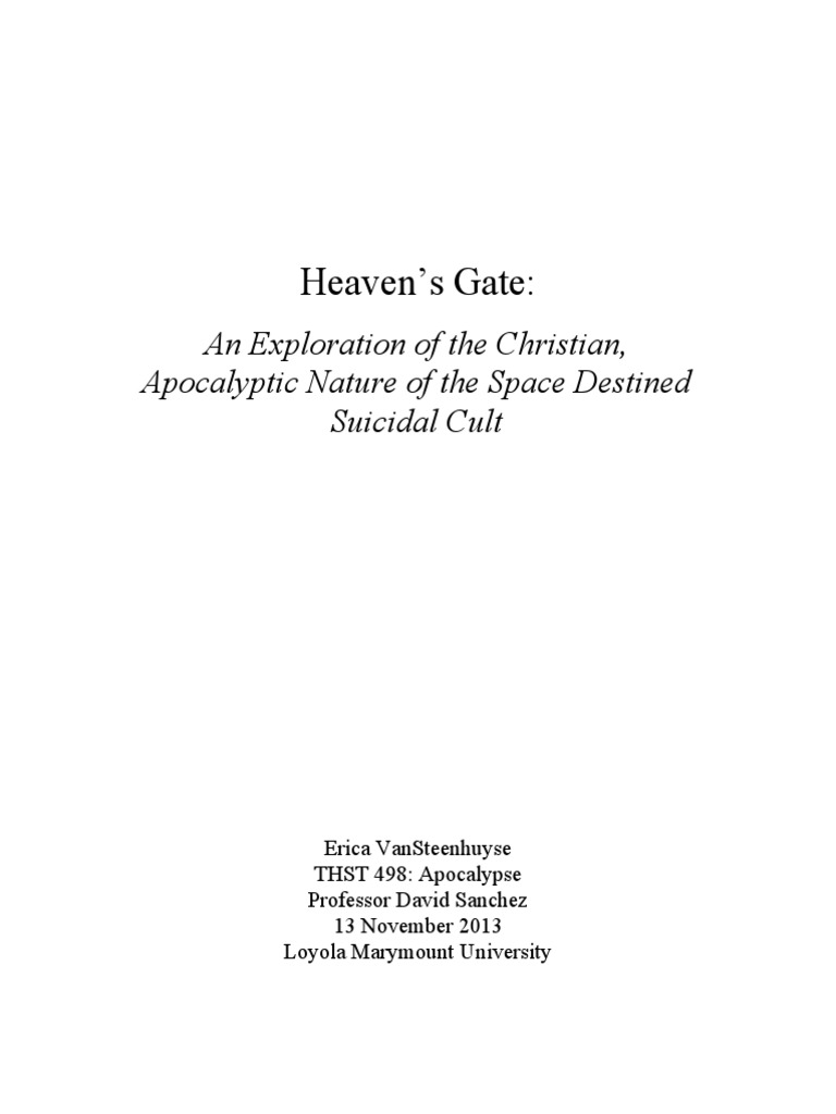 Heaven's Gate | PDF | Religious Belief And Doctrine | Religious ...