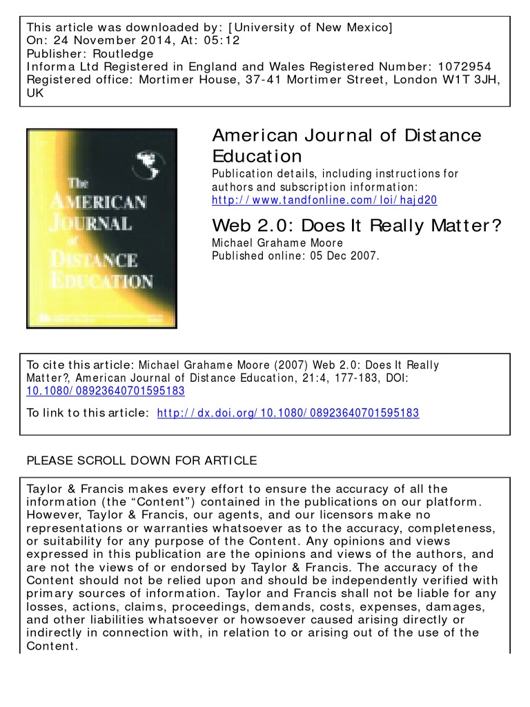 Moore 2007 | PDF | Internet | Web 2.0