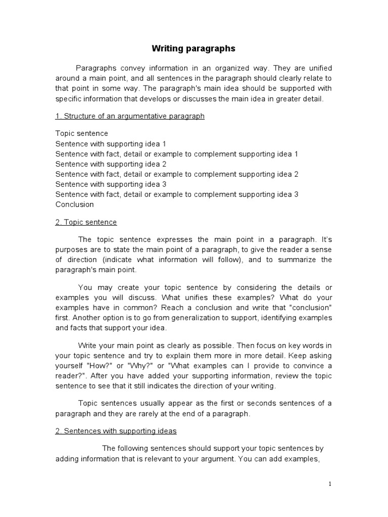 Writing Paragraphs | PDF | Paragraph | Comma