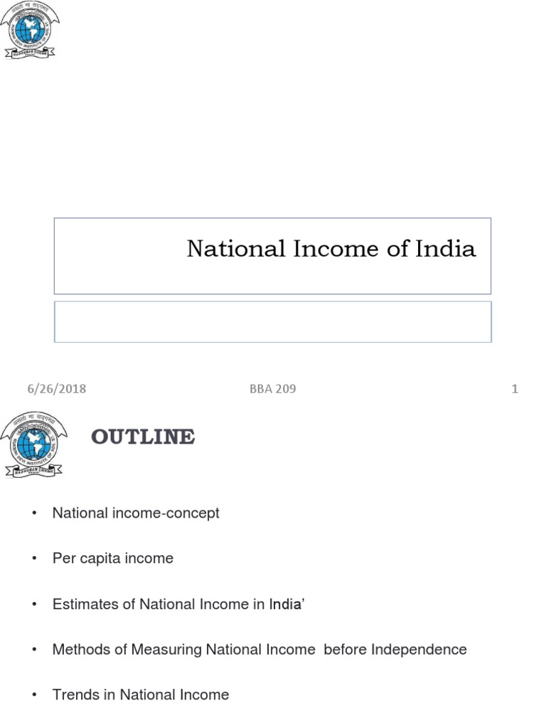 National Income of India | PDF | Measures Of National Income And Output ...
