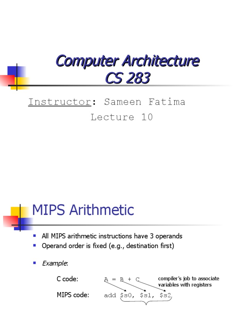 Computer Architecture Lec 10 | PDF | Electronic Engineering | Computer Programming