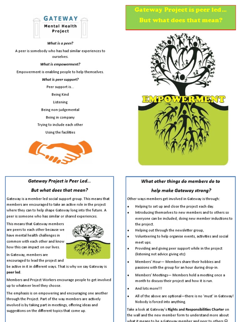 Peer Led Information Sheet | PDF | Empowerment | Psychological Concepts