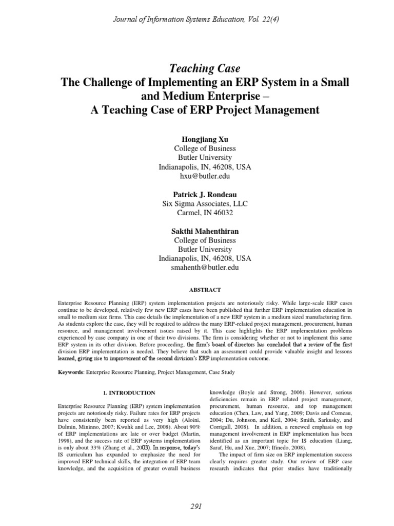 Teaching Case | PDF | Enterprise Resource Planning | Inventory