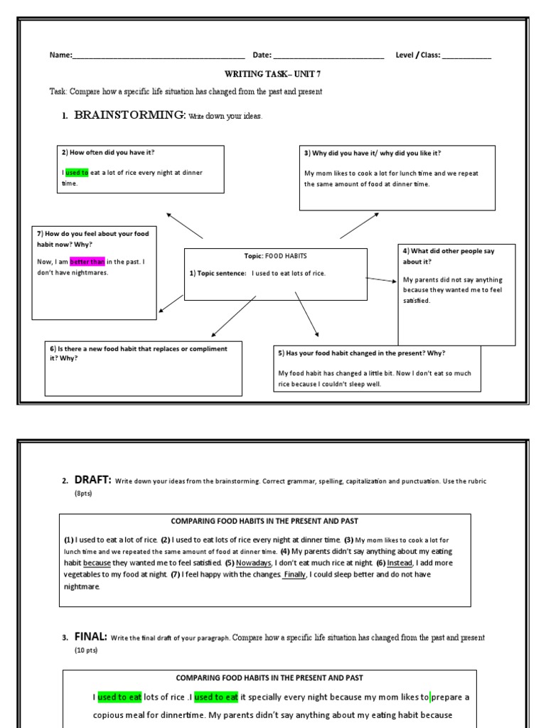 Example PARAGRAPH | PDF | Verb | Vocabulary